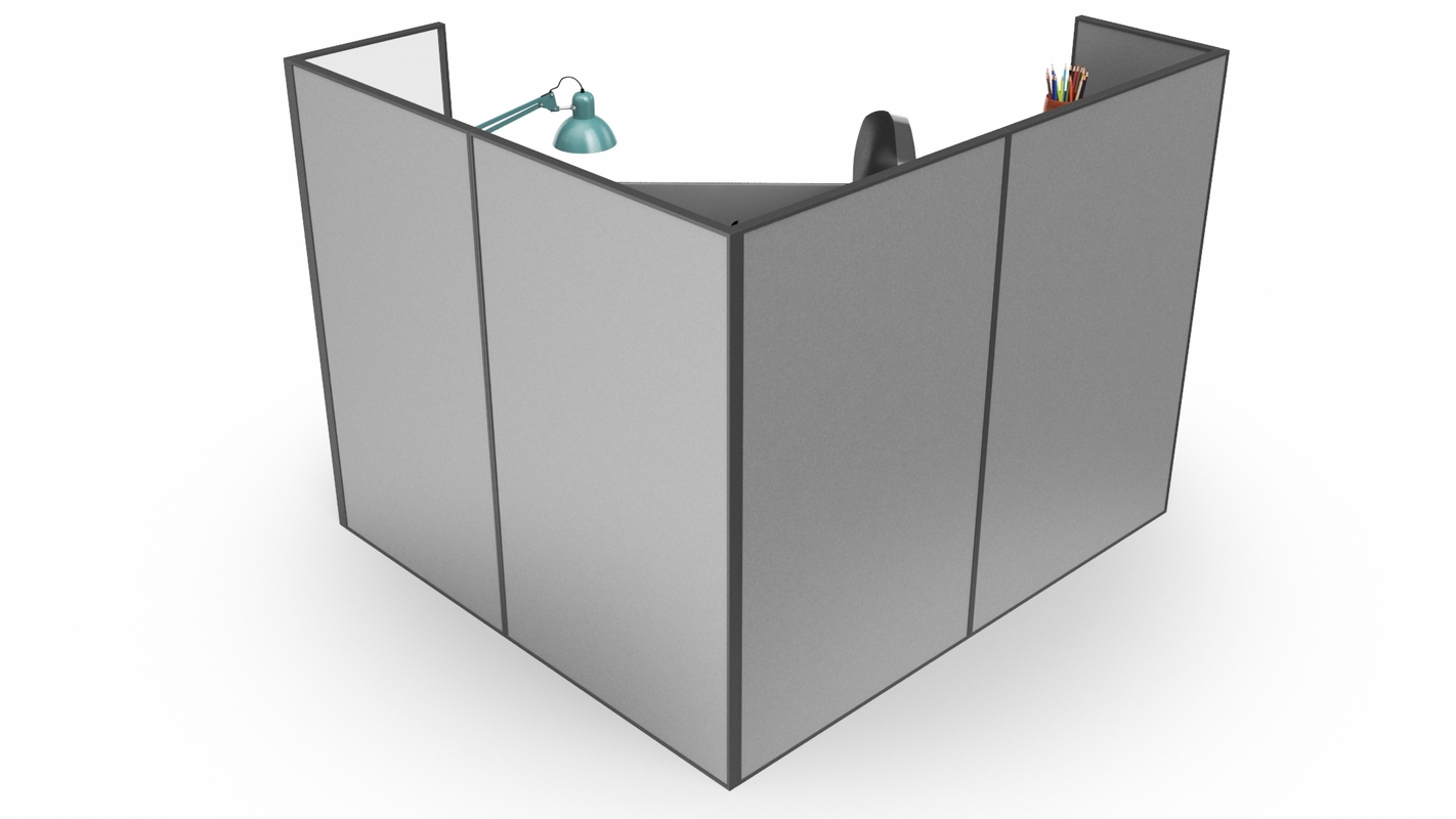 3D real office cubicle - TurboSquid 1445081