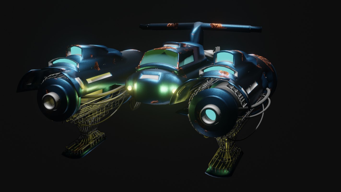 3D rusty spaceship - TurboSquid 1445172