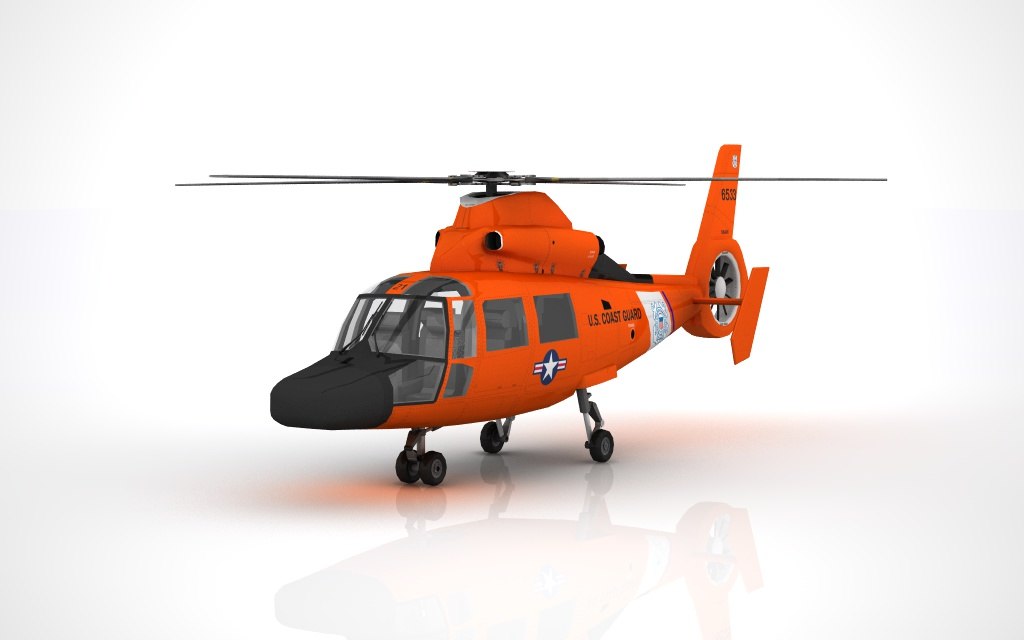 Helicopter hh-65 dolphin 3D model - TurboSquid 1445270