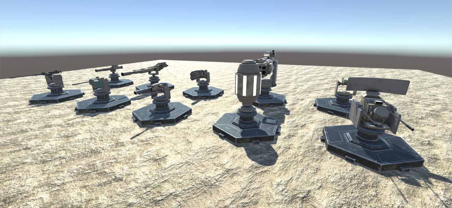 3D modern unmanned turrets model - TurboSquid 1445326