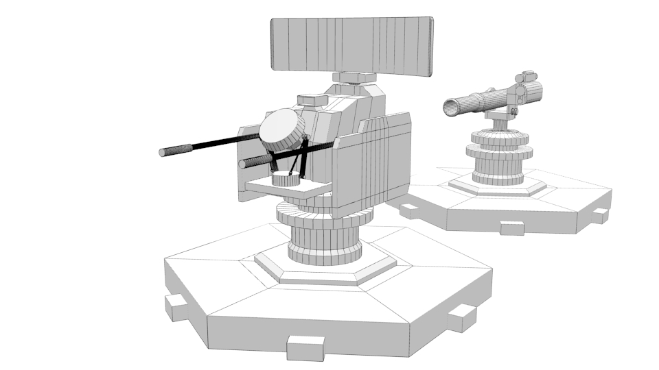3D modern unmanned turrets model - TurboSquid 1445326