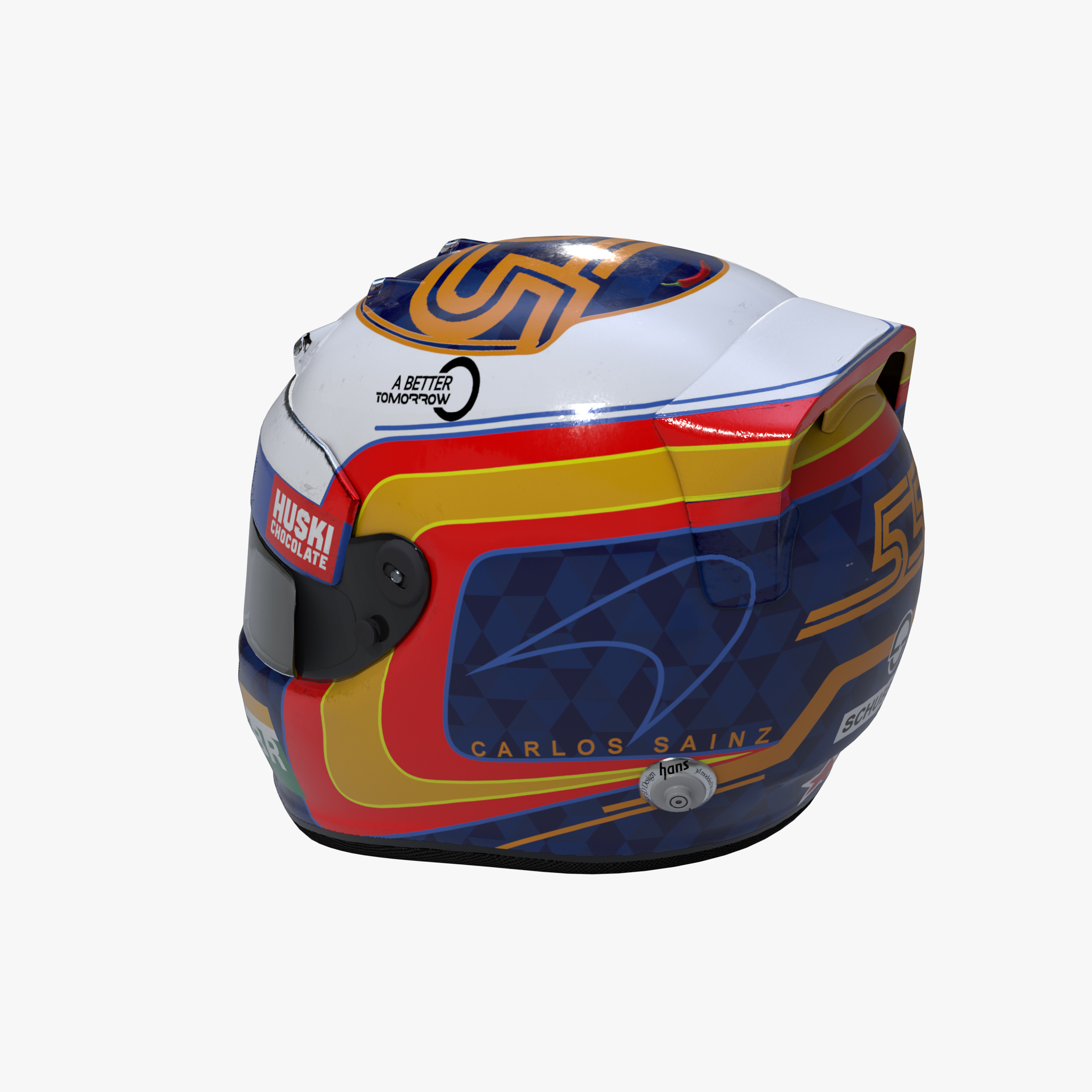 Sainz 2019 helmet 3D model - TurboSquid 1444082