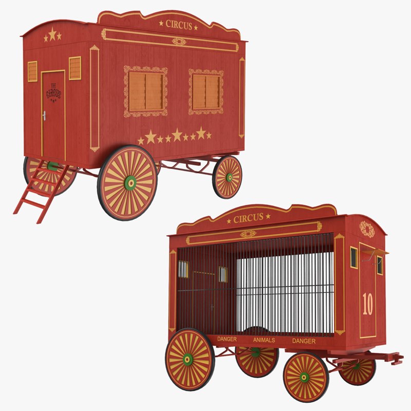 3D circus wagons - TurboSquid 1445367