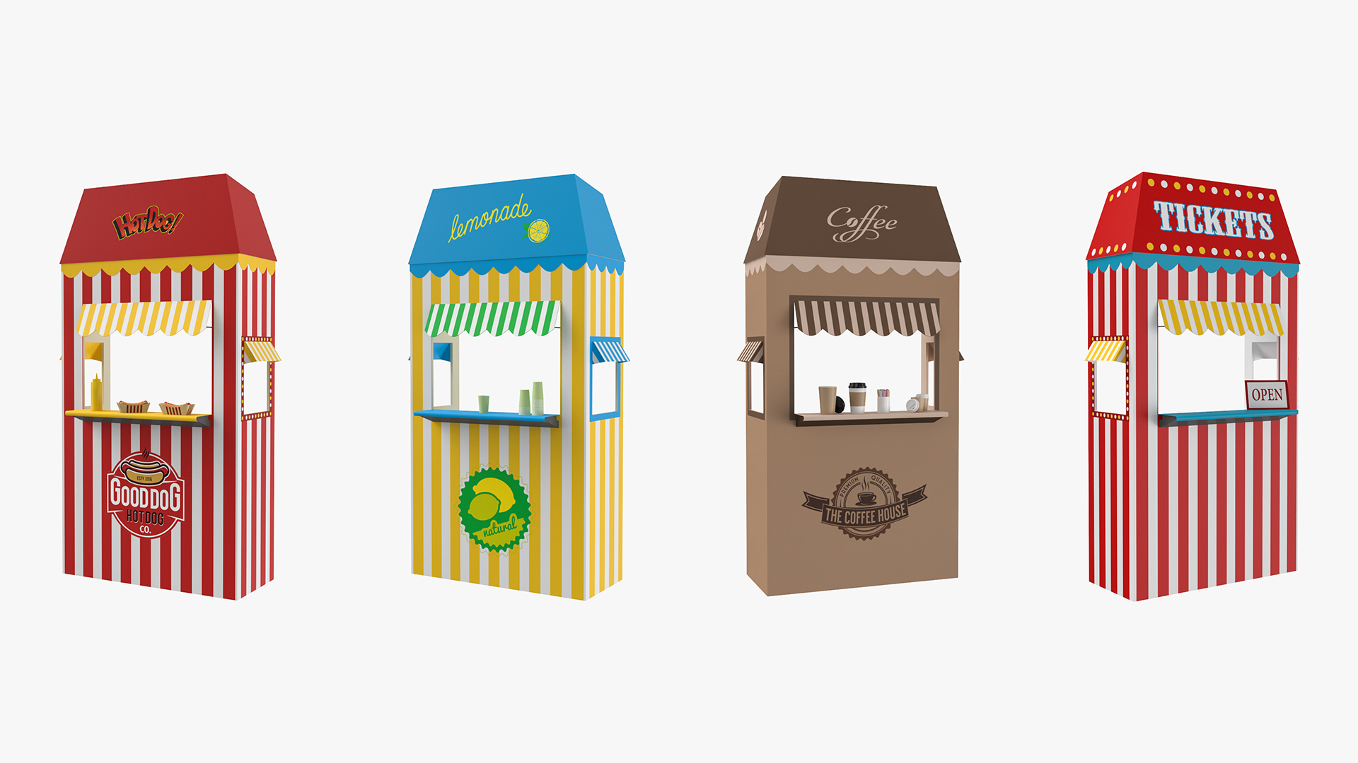 Booths lemonade coffee 3D - TurboSquid 1445392