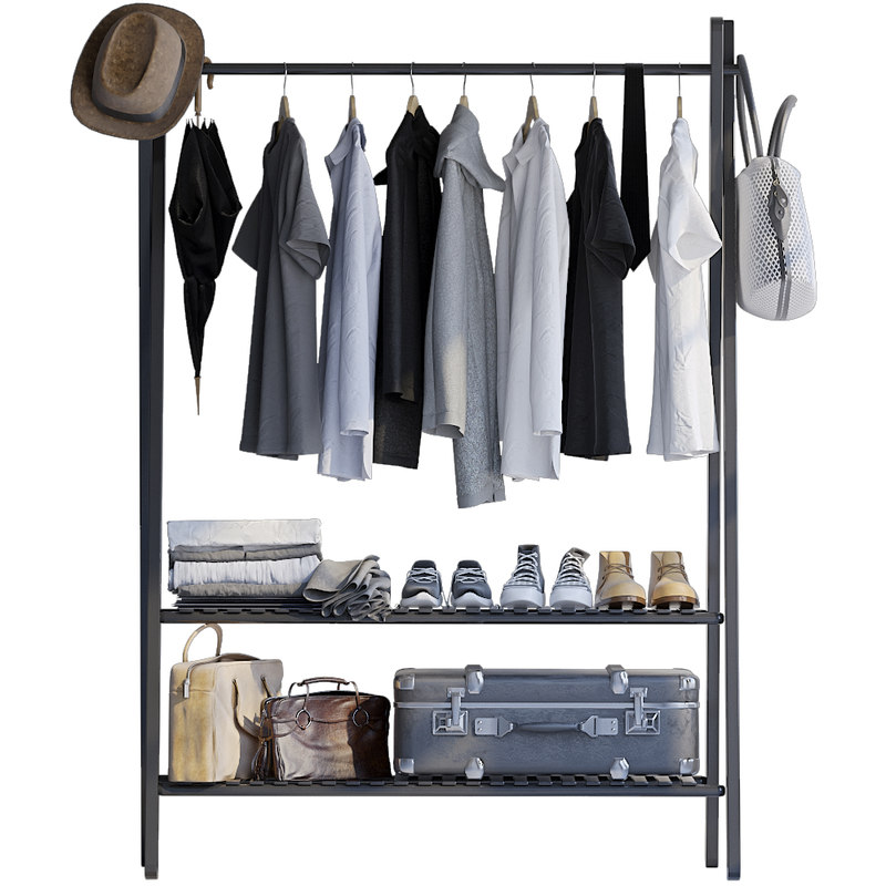 Clothes rack men s 3D model - TurboSquid 1445479