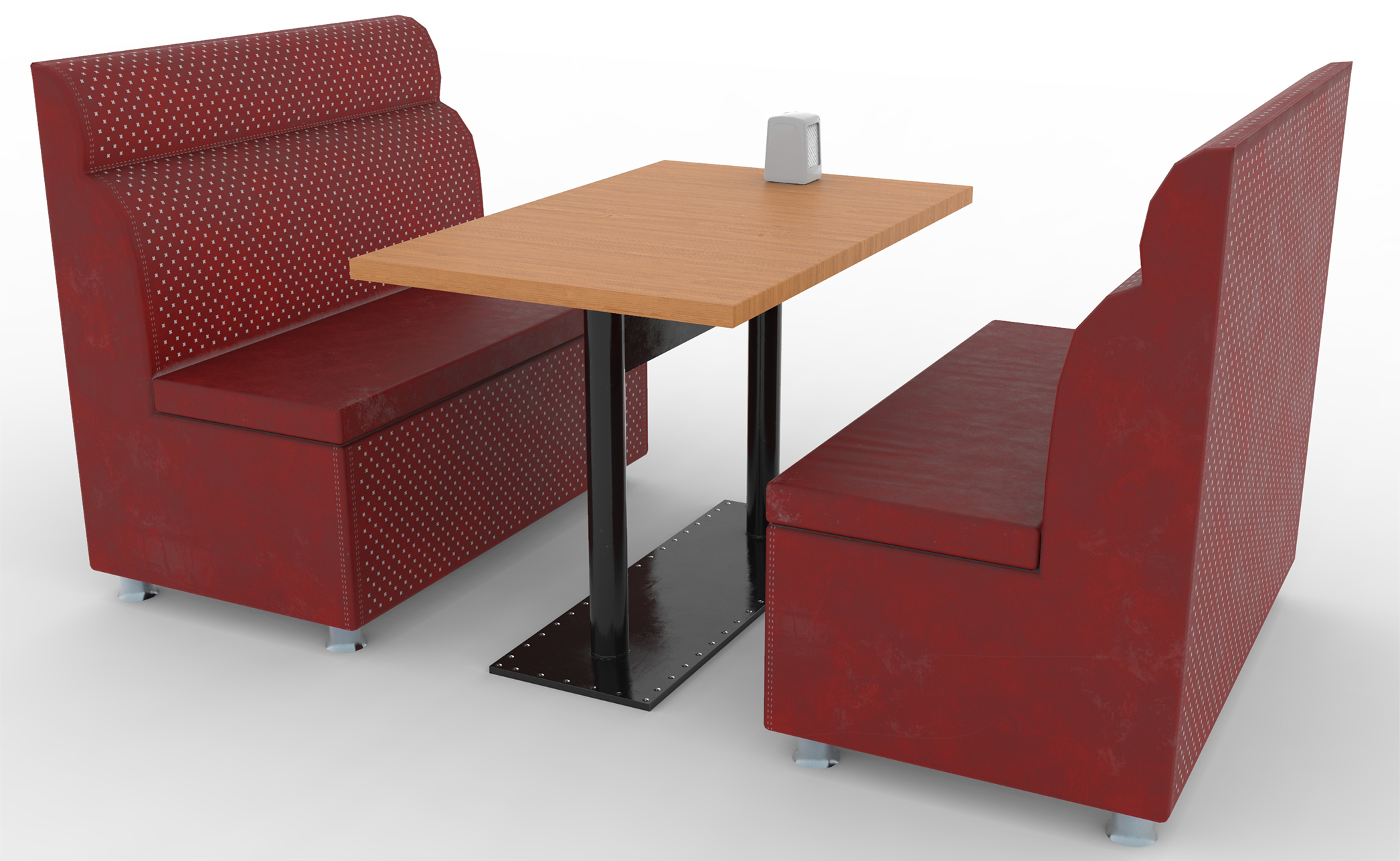 3D cafe booth set model - TurboSquid 1444744