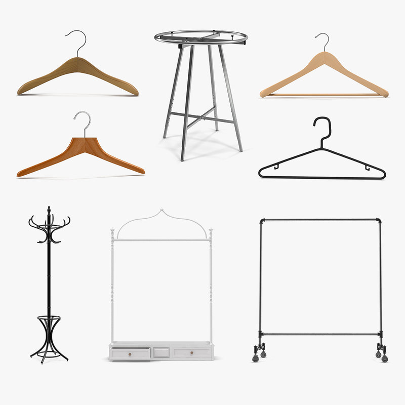Clothing racks hangers 3D - TurboSquid 1445883