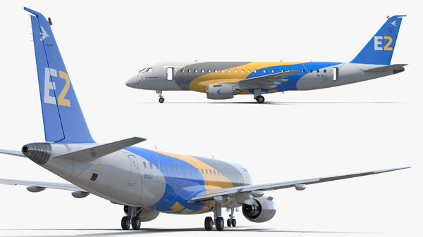 3D embraer e-jet e175-e2 jet - TurboSquid 1445889