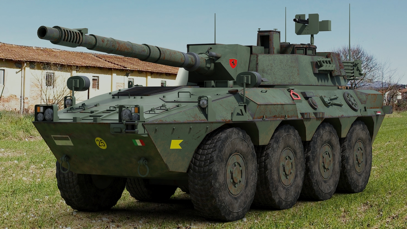 3d model centauro tank destroyer vehicle