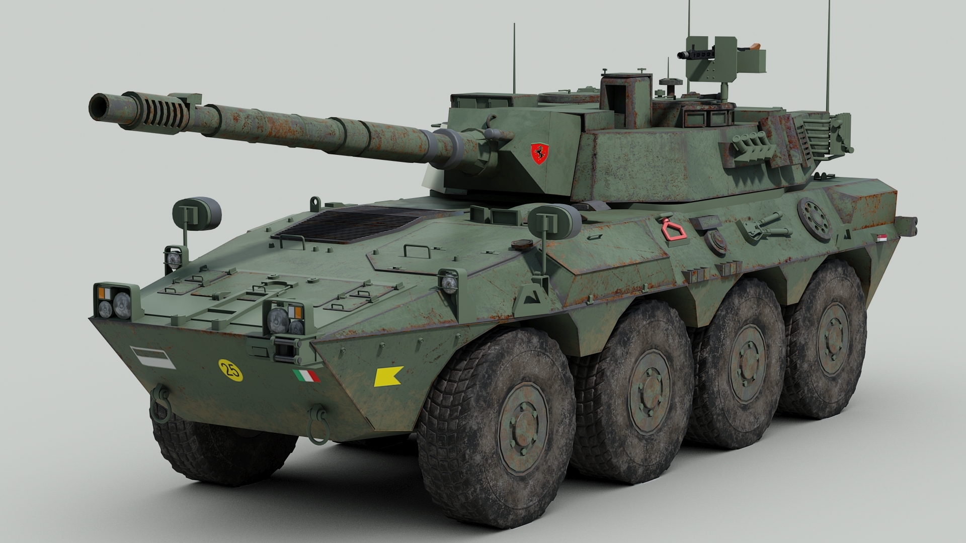 3d model centauro tank destroyer vehicle