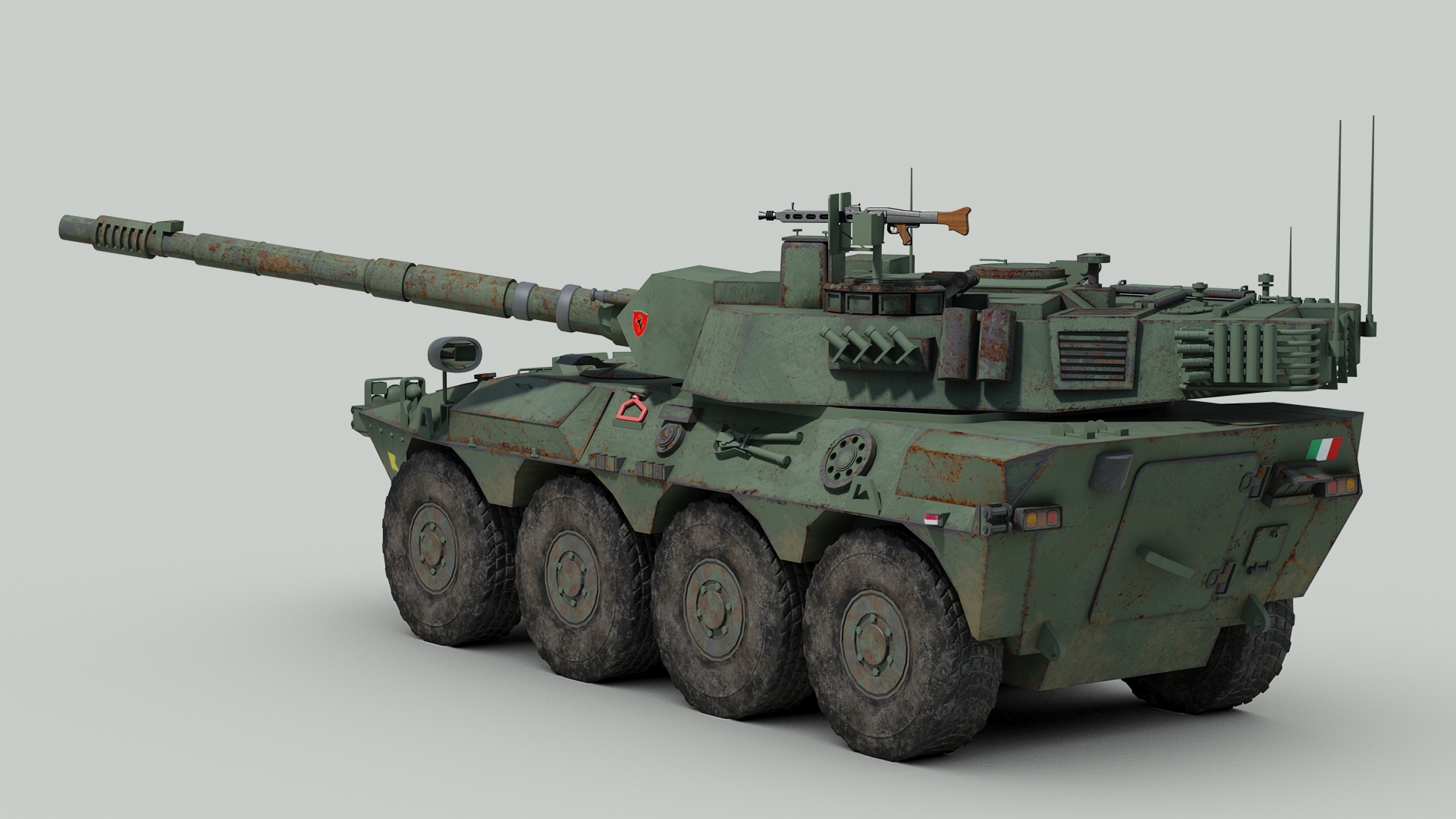 3d model centauro tank destroyer vehicle