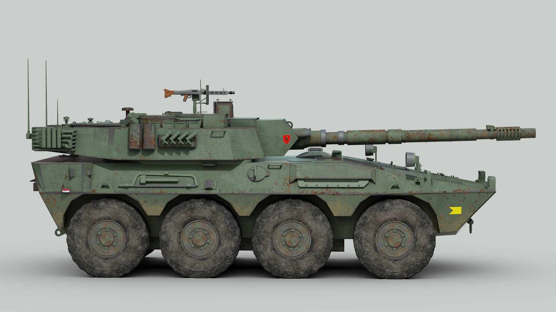 3d model centauro tank destroyer vehicle