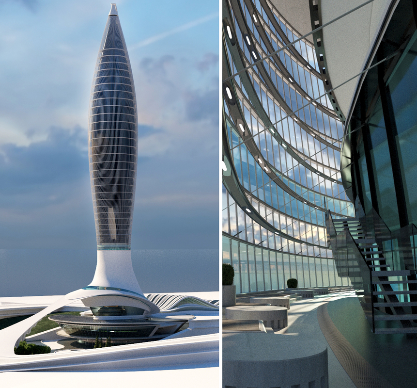 3D skyscraper structure - TurboSquid 1446073