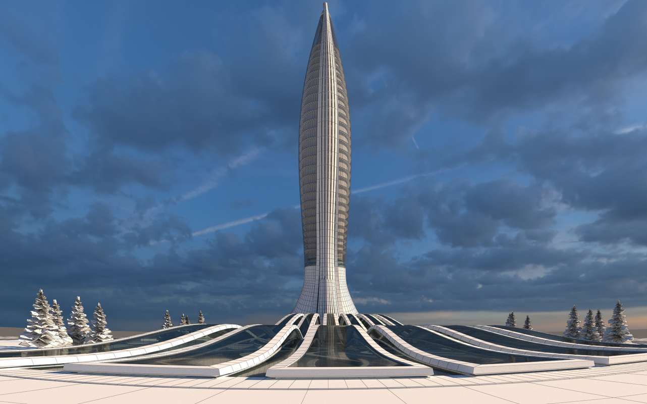 3D skyscraper structure - TurboSquid 1446073