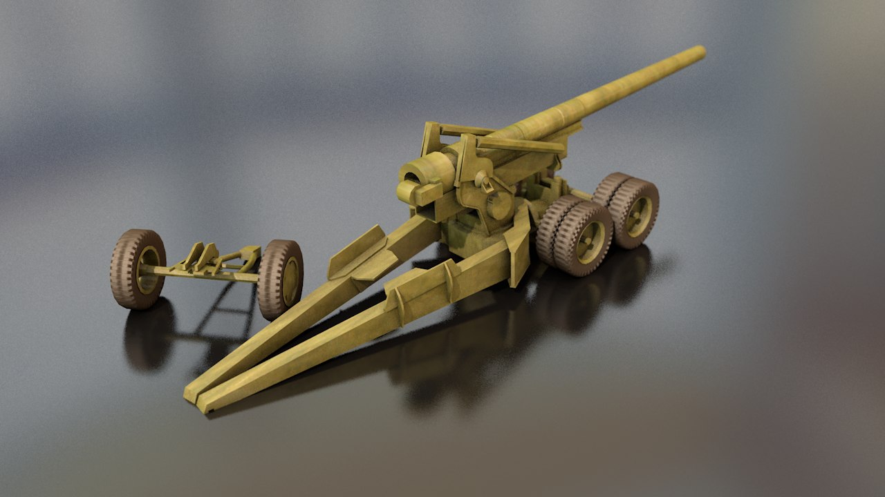 155 mm m1 caliber 3D model - TurboSquid 1446219
