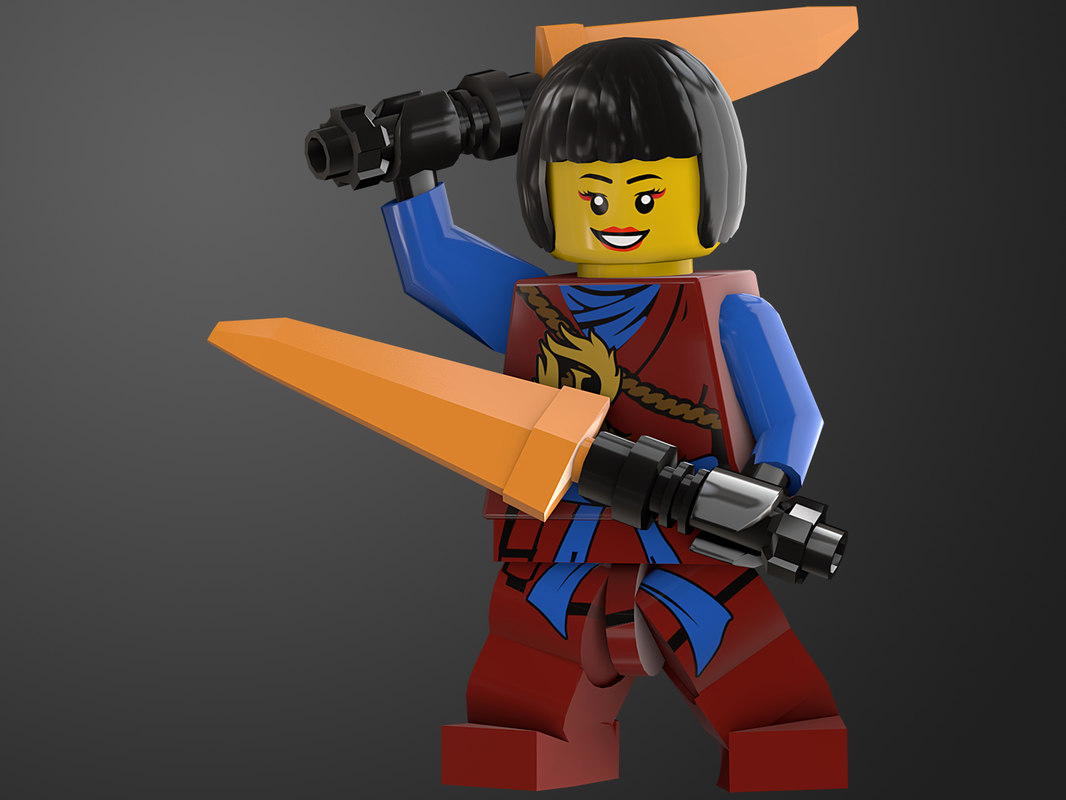 3D rigged ready ninjagirl lego character model - TurboSquid 1446223