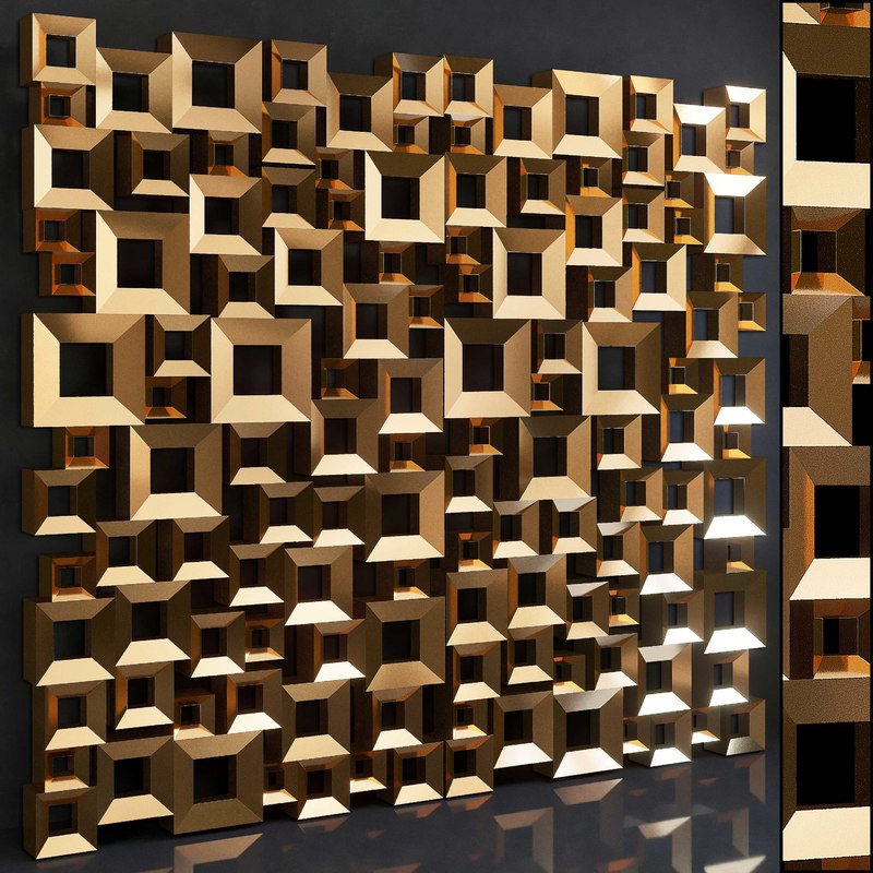 3D decorative partition set 12 model - TurboSquid 1446432