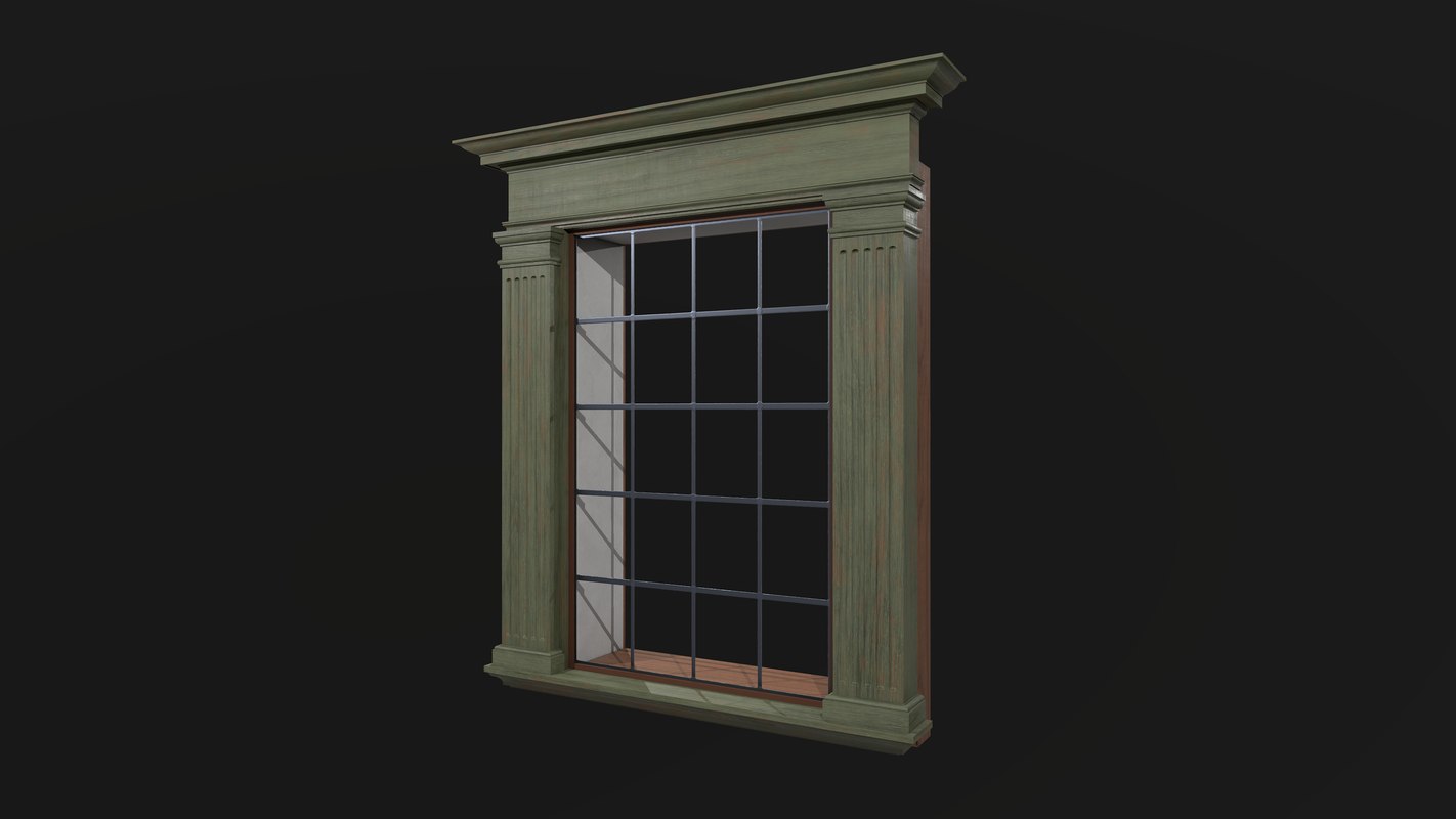 3D window wood model - TurboSquid 1446578