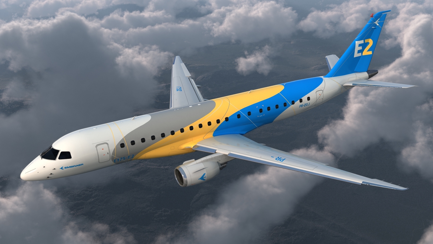 Embraer e-jet e175-e2 jet 3D - TurboSquid 1446637
