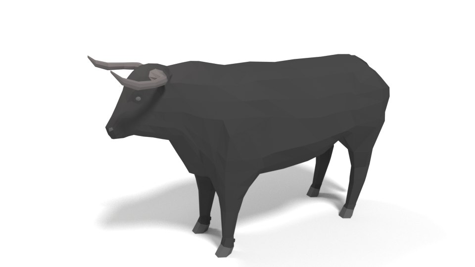 3D bull cartoon model - TurboSquid 1446686