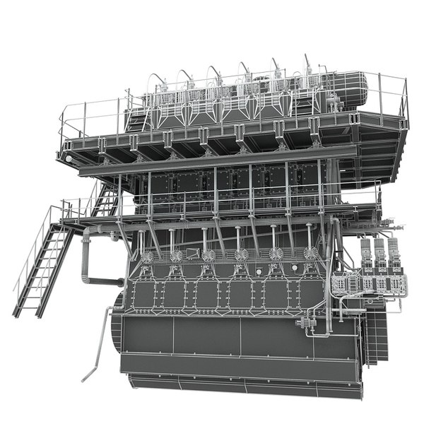 Speed marine diesel engine 3D - TurboSquid 1447124