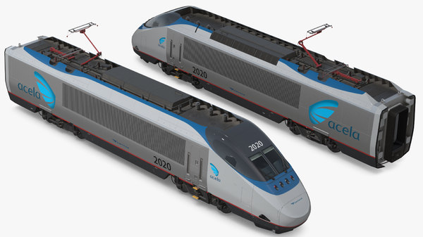 3D amtrak acela express train model - TurboSquid 1447336
