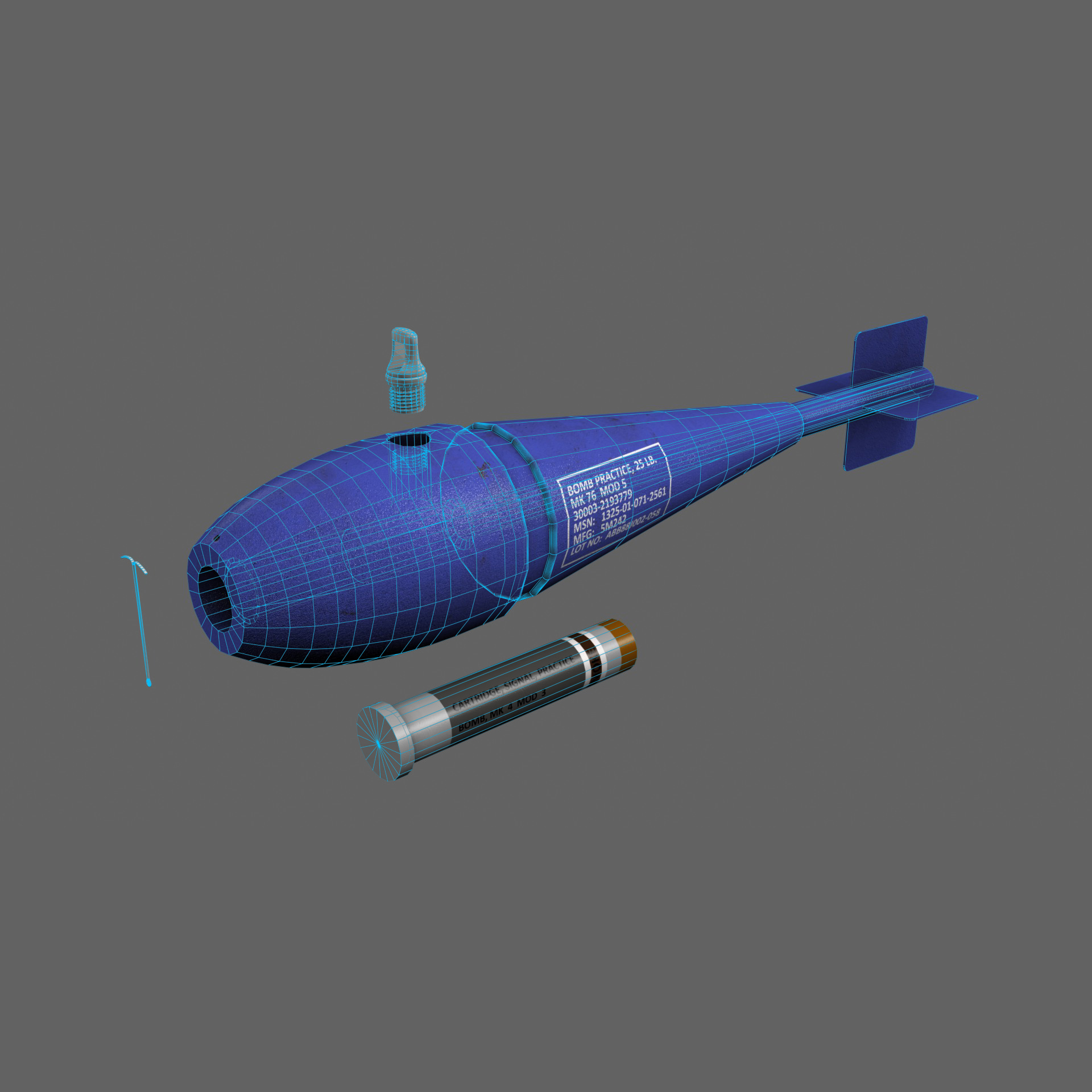 MK 76 Übungsbombe 3D-Modell - TurboSquid 1447266
