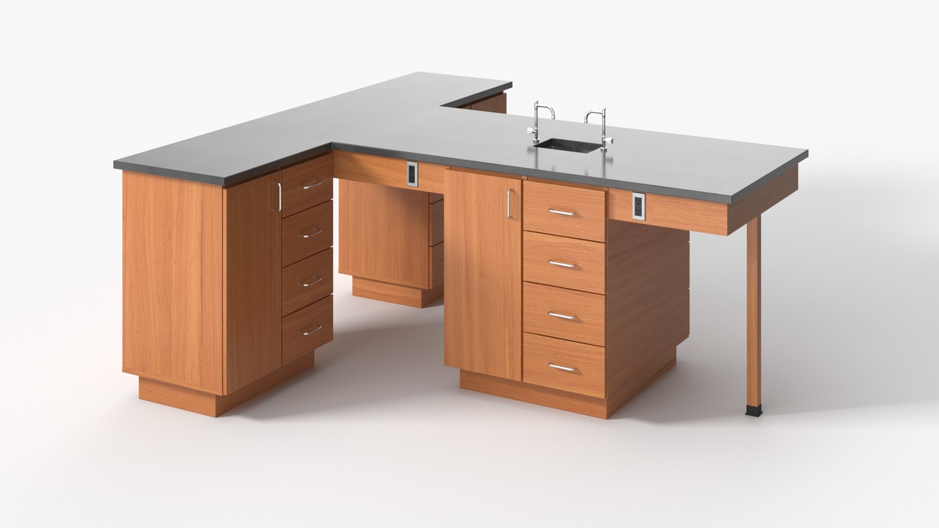 3D realistic table laboratory - TurboSquid 1447452