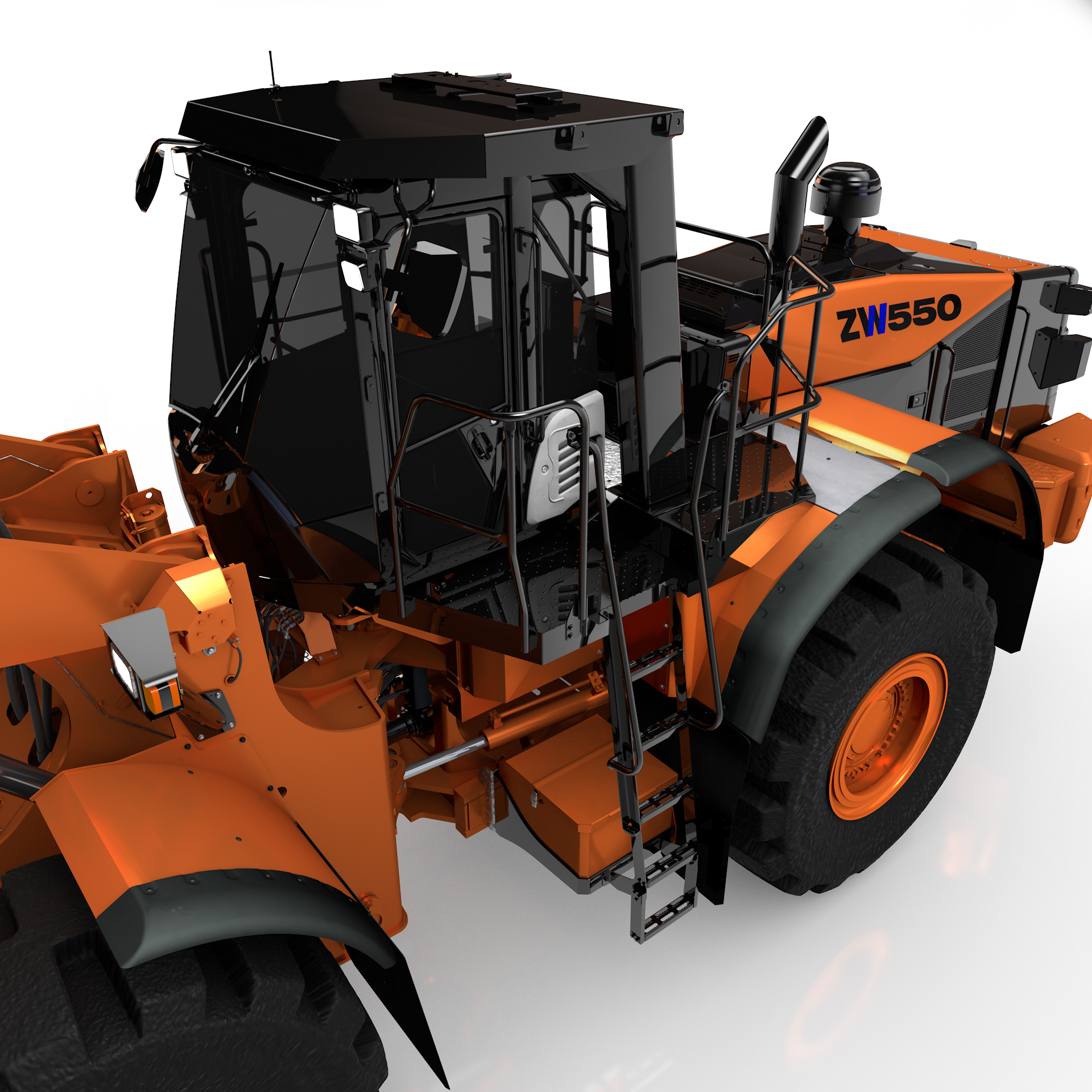 Hitachi zw550 wheel loader 3D model - TurboSquid 1447519