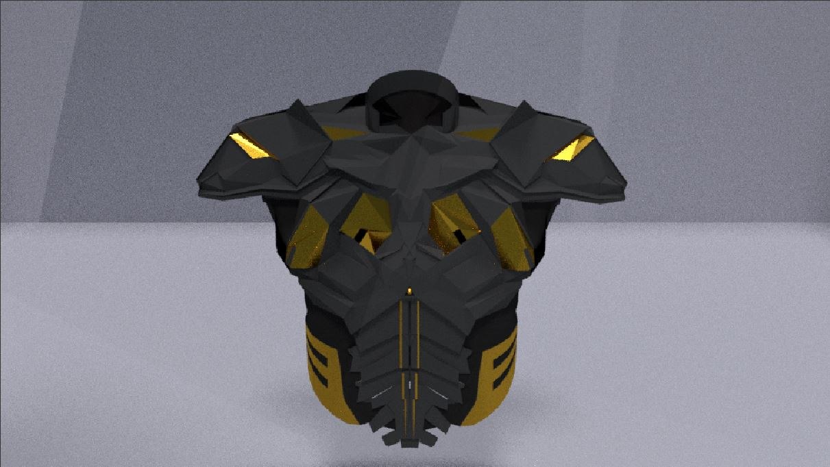 3D model futuristic chest armor - TurboSquid 1447607