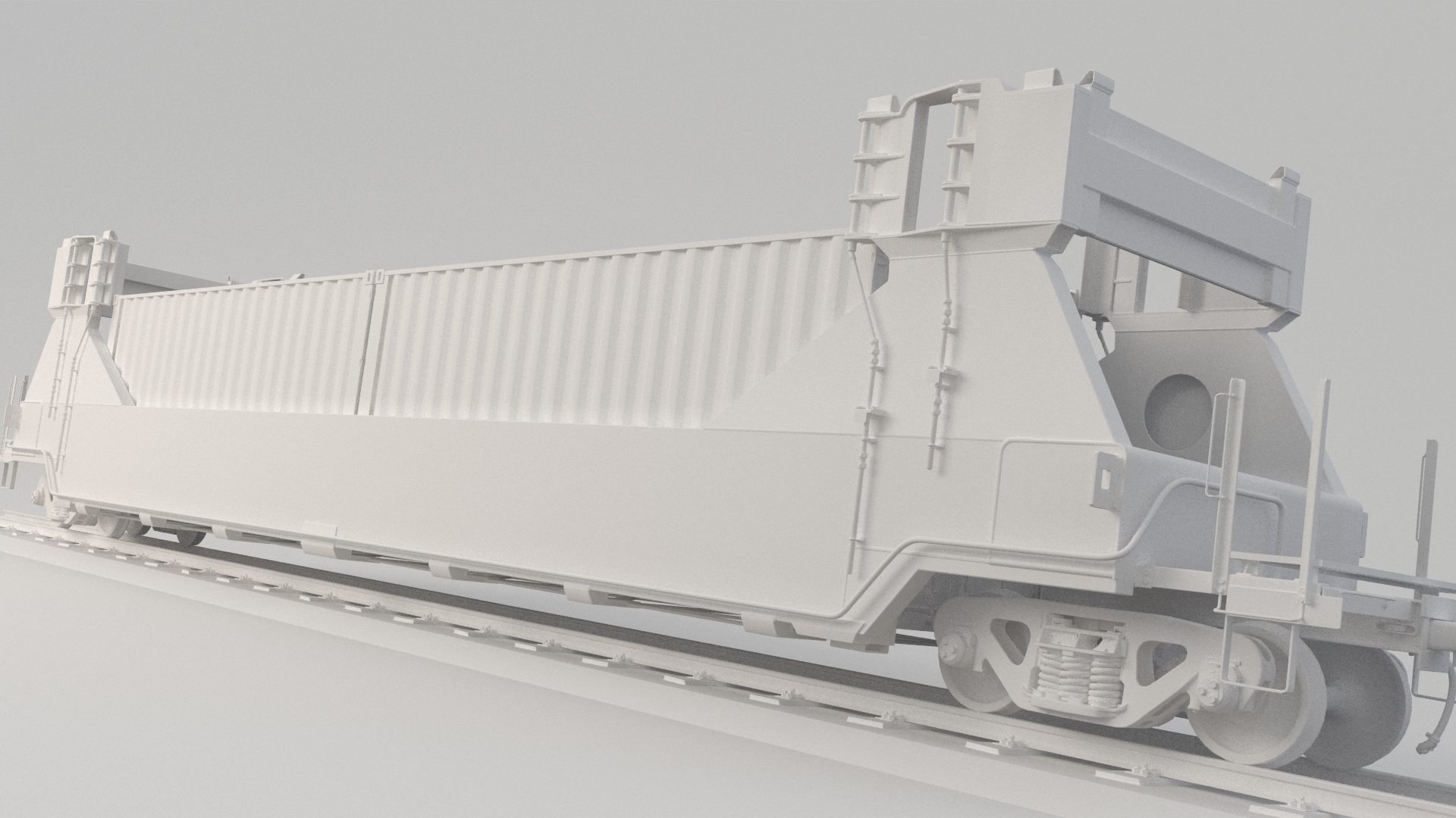 Container train wagon model - TurboSquid 1524136