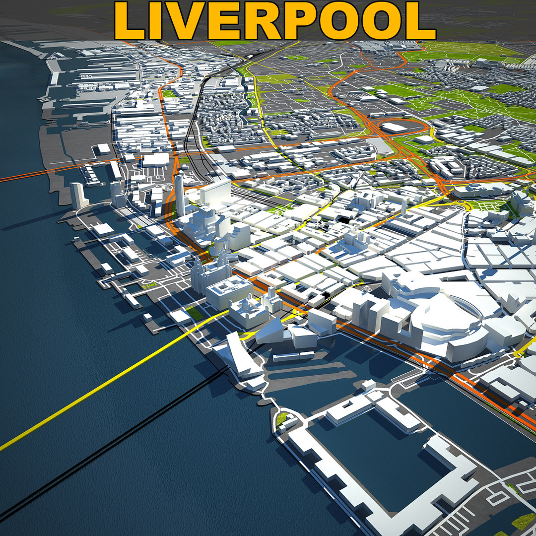 3D liverpool skyline model - TurboSquid 1447989
