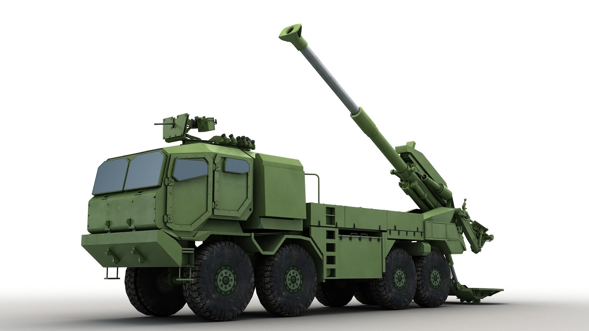 Modern truck-mounted cannon howitzer 3D model - TurboSquid 1448251