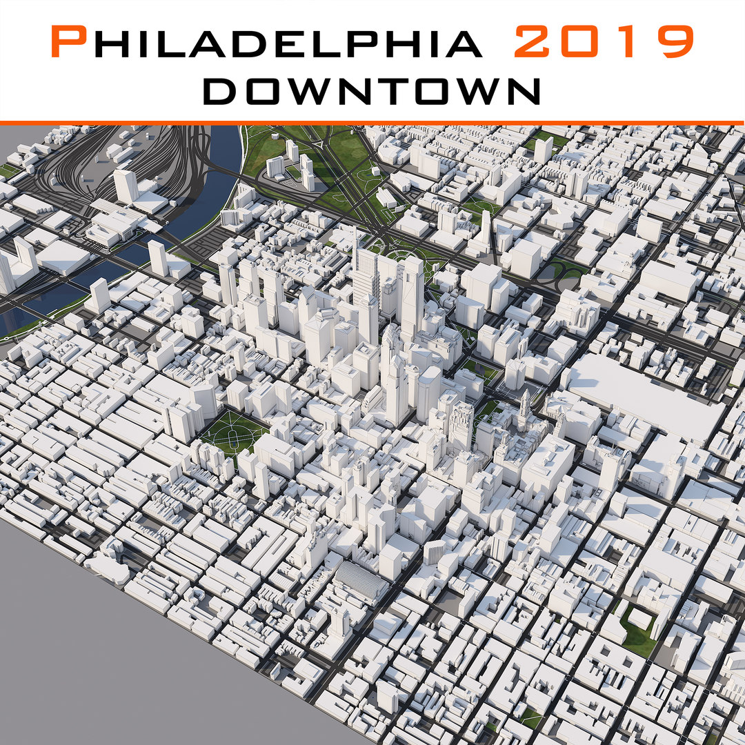 3D philadelphia cityscape town city - TurboSquid 1180802