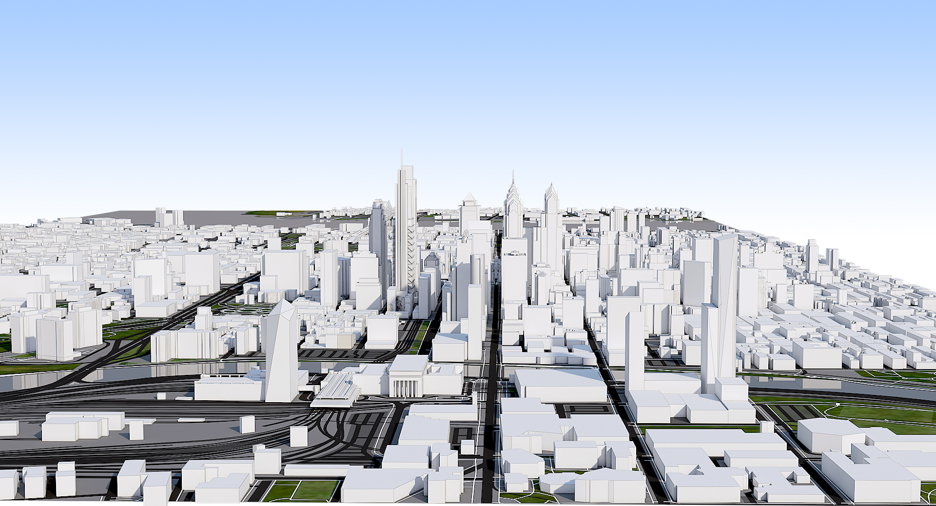 3D philadelphia cityscape town city - TurboSquid 1180802