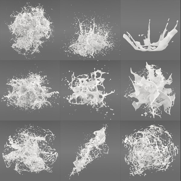 liquid splash 3d model