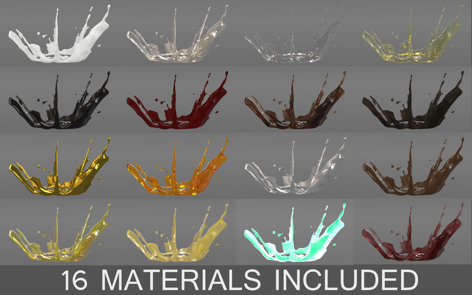 3D liquid splash pack realflow - TurboSquid 1448736