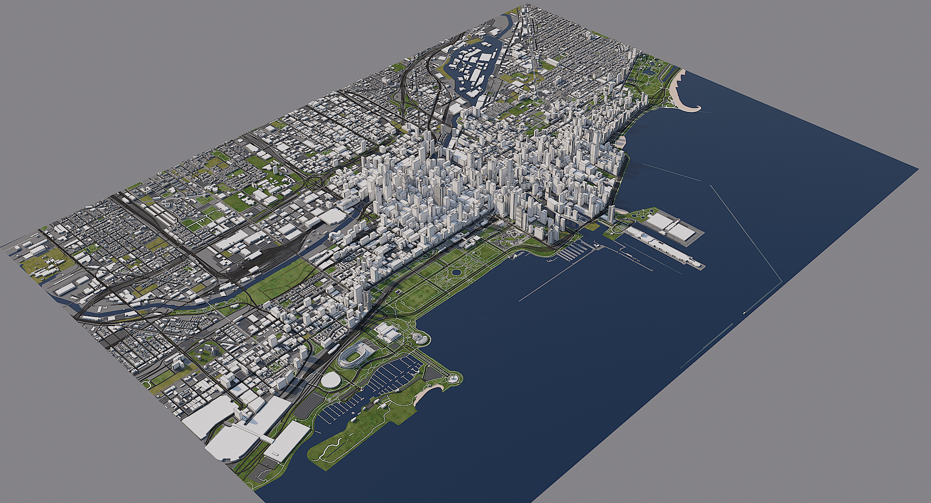 3D chicago downtown cityscape 2019 - TurboSquid 1448754