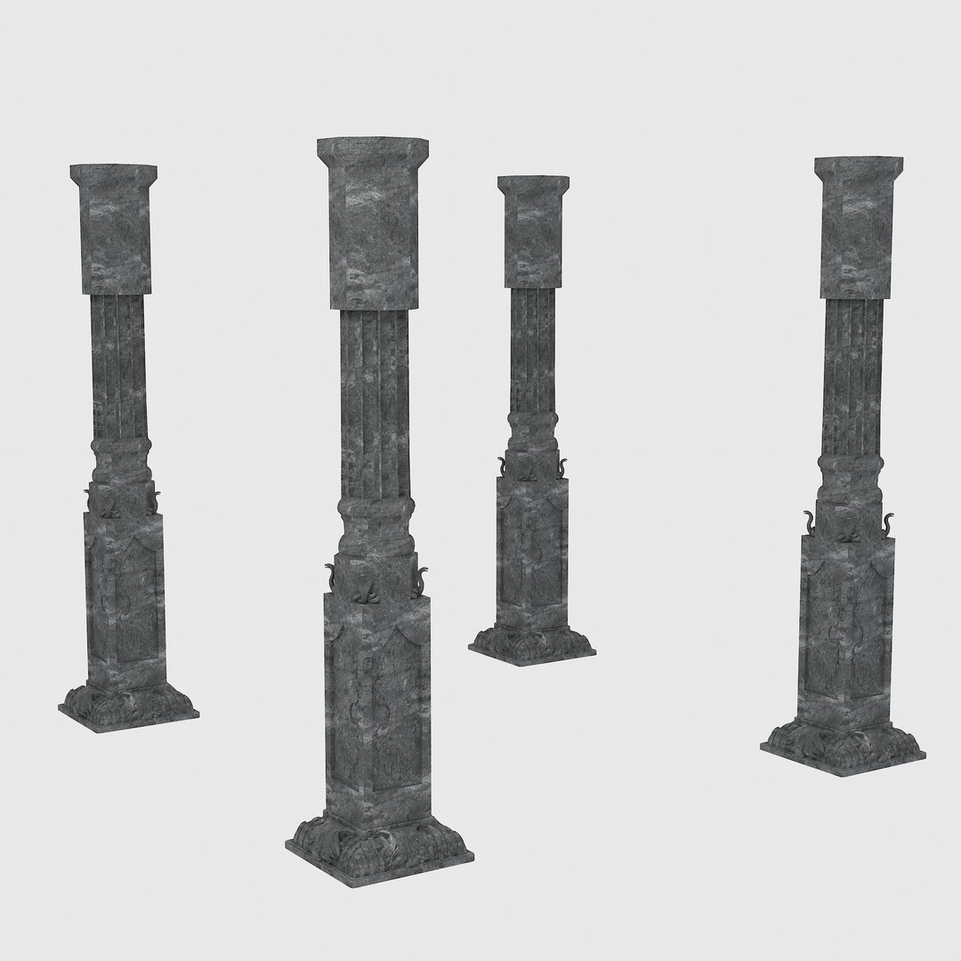 3D stone piller - TurboSquid 1448844