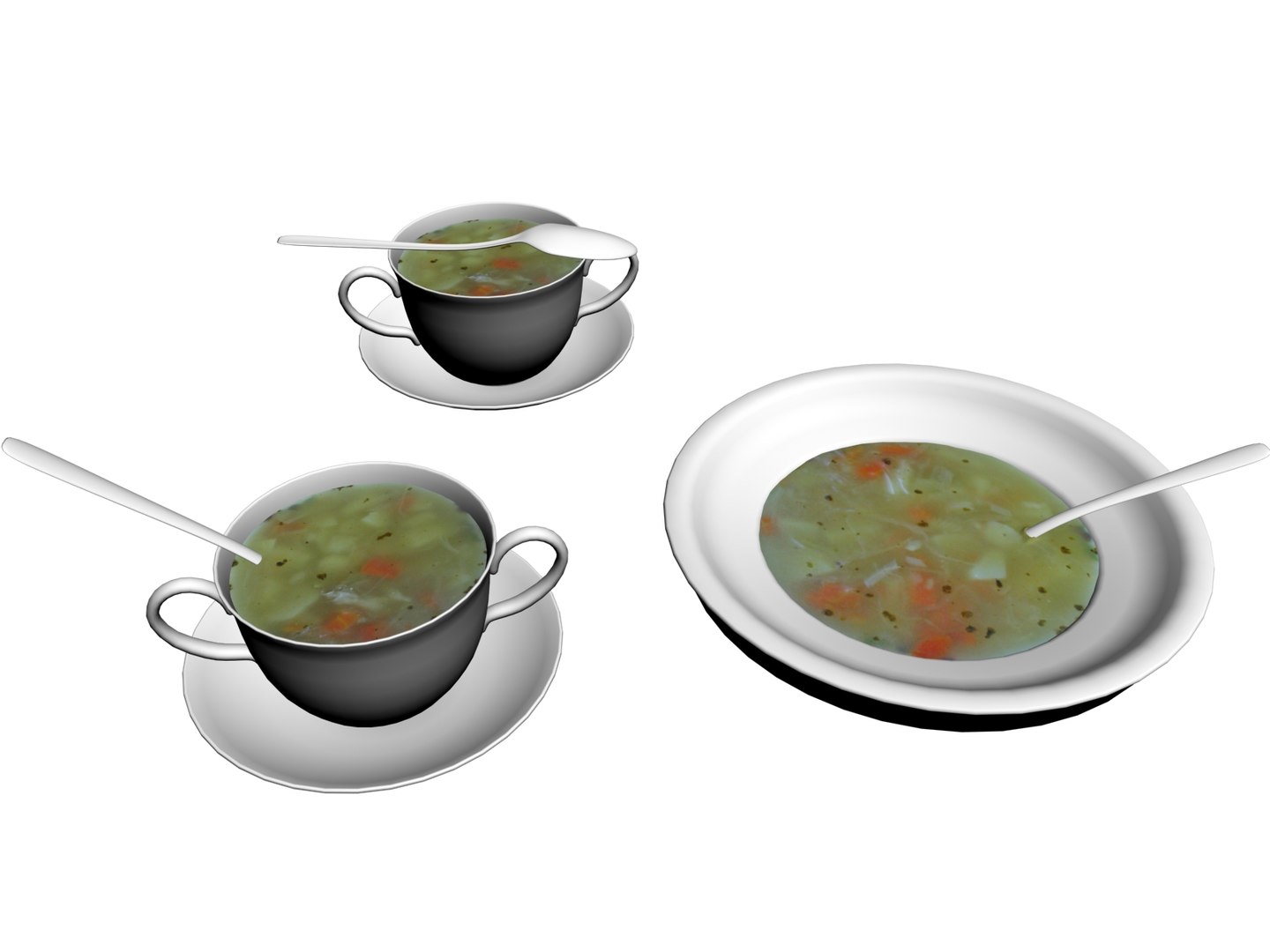 Vegetable soup 3D model - TurboSquid 1449073