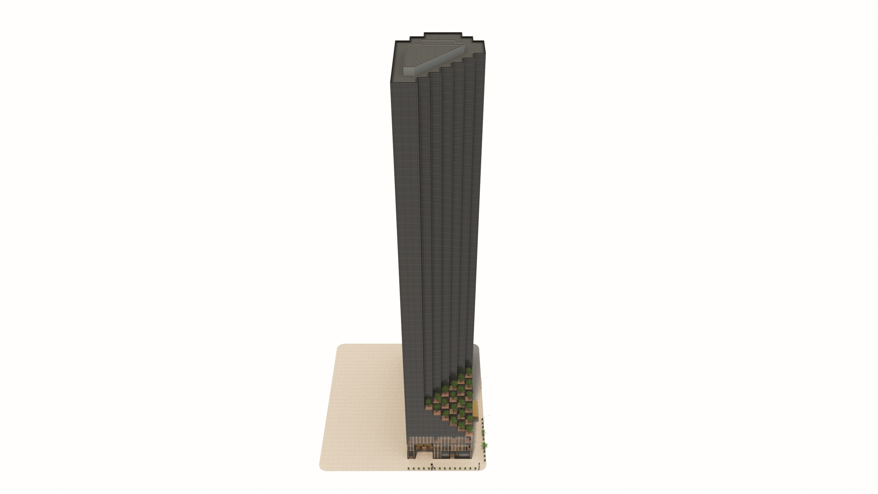 Trump tower model - TurboSquid 1449079