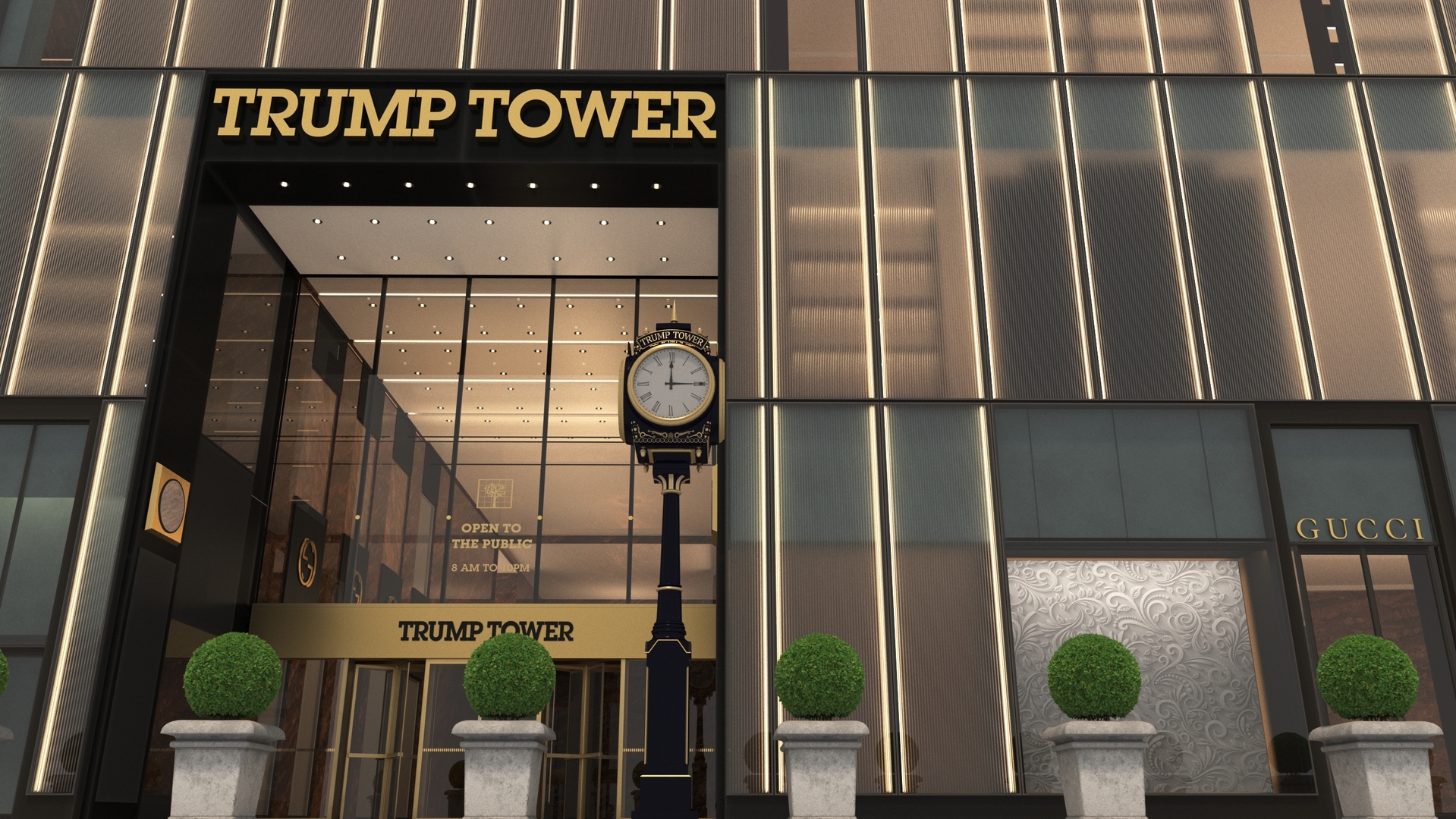 Trump tower model - TurboSquid 1449079