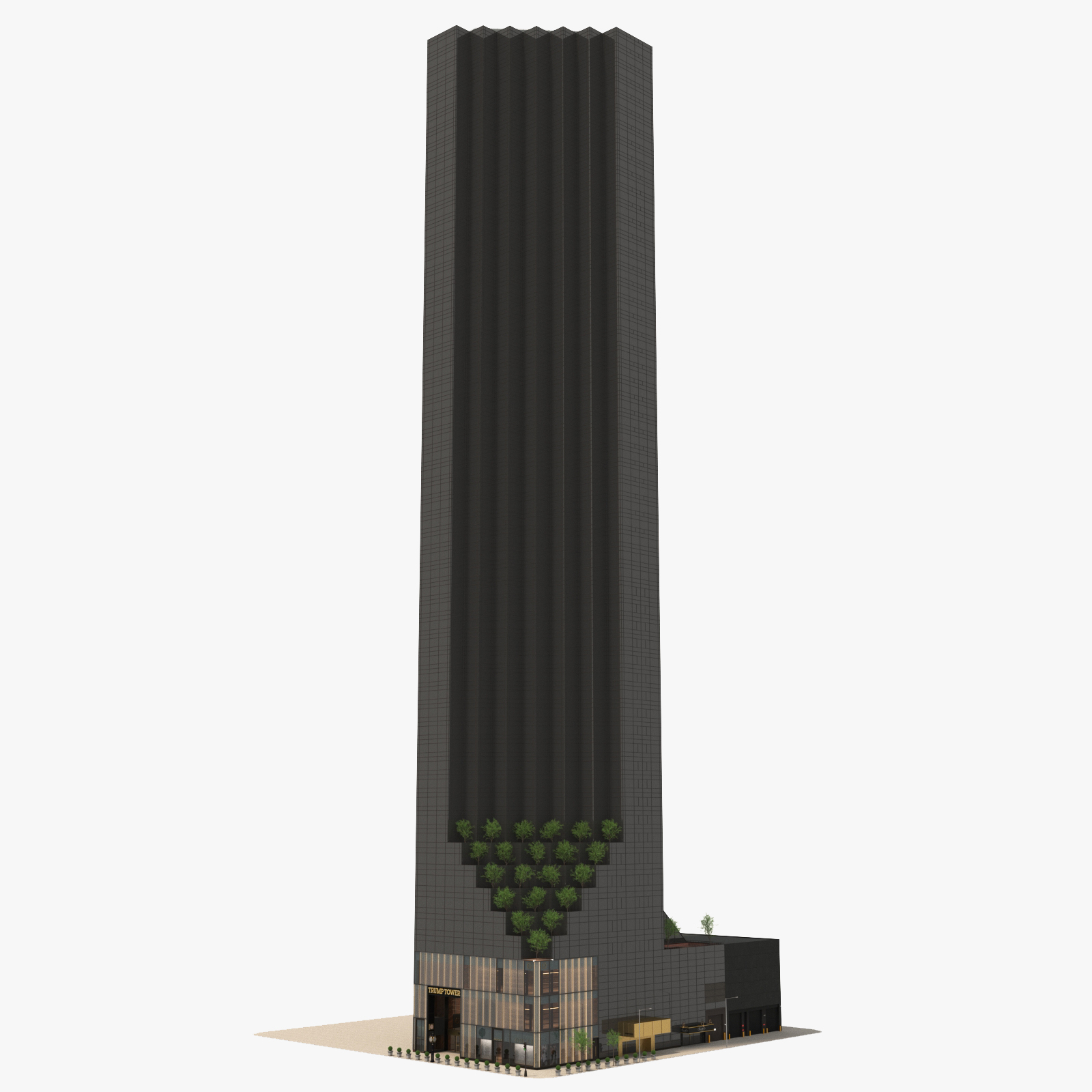 Trump tower model - TurboSquid 1449079