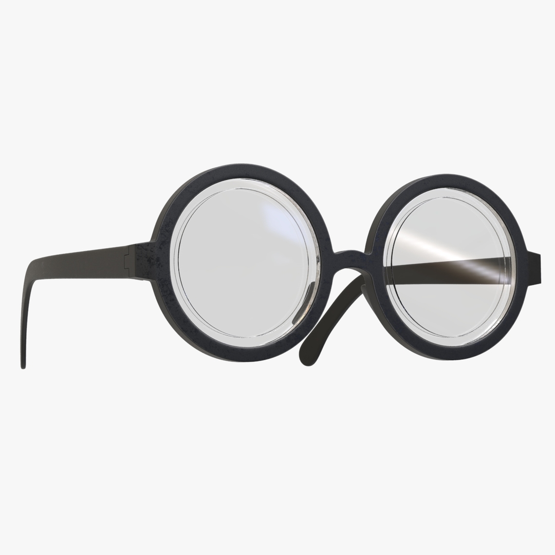 Modelo 3d Lentes Redondos Geek Nerd TurboSquid 1449143