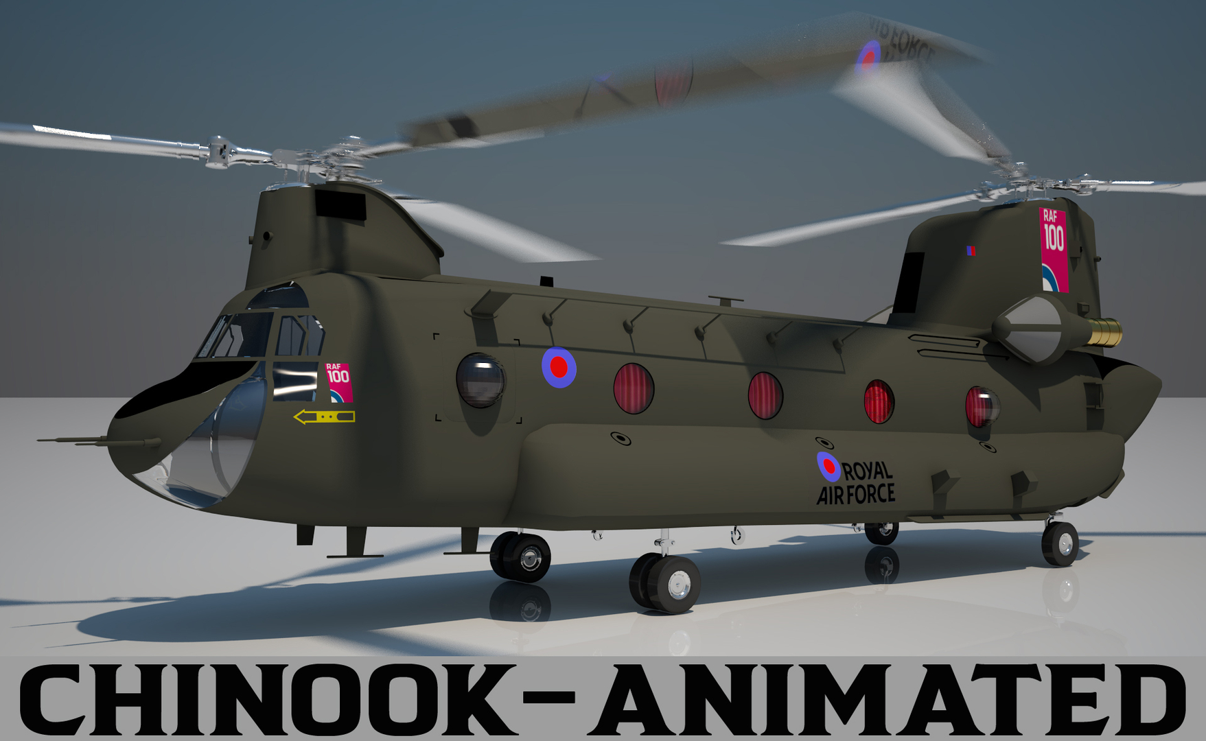 Royal air force chinook 3D model - TurboSquid 1449396