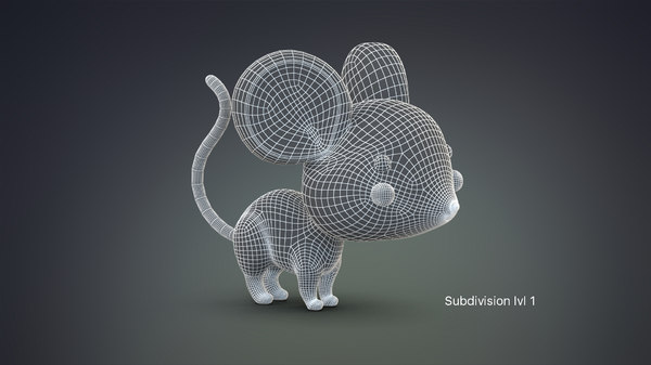 Cute cartoon mouse rat 3D - TurboSquid 1449474