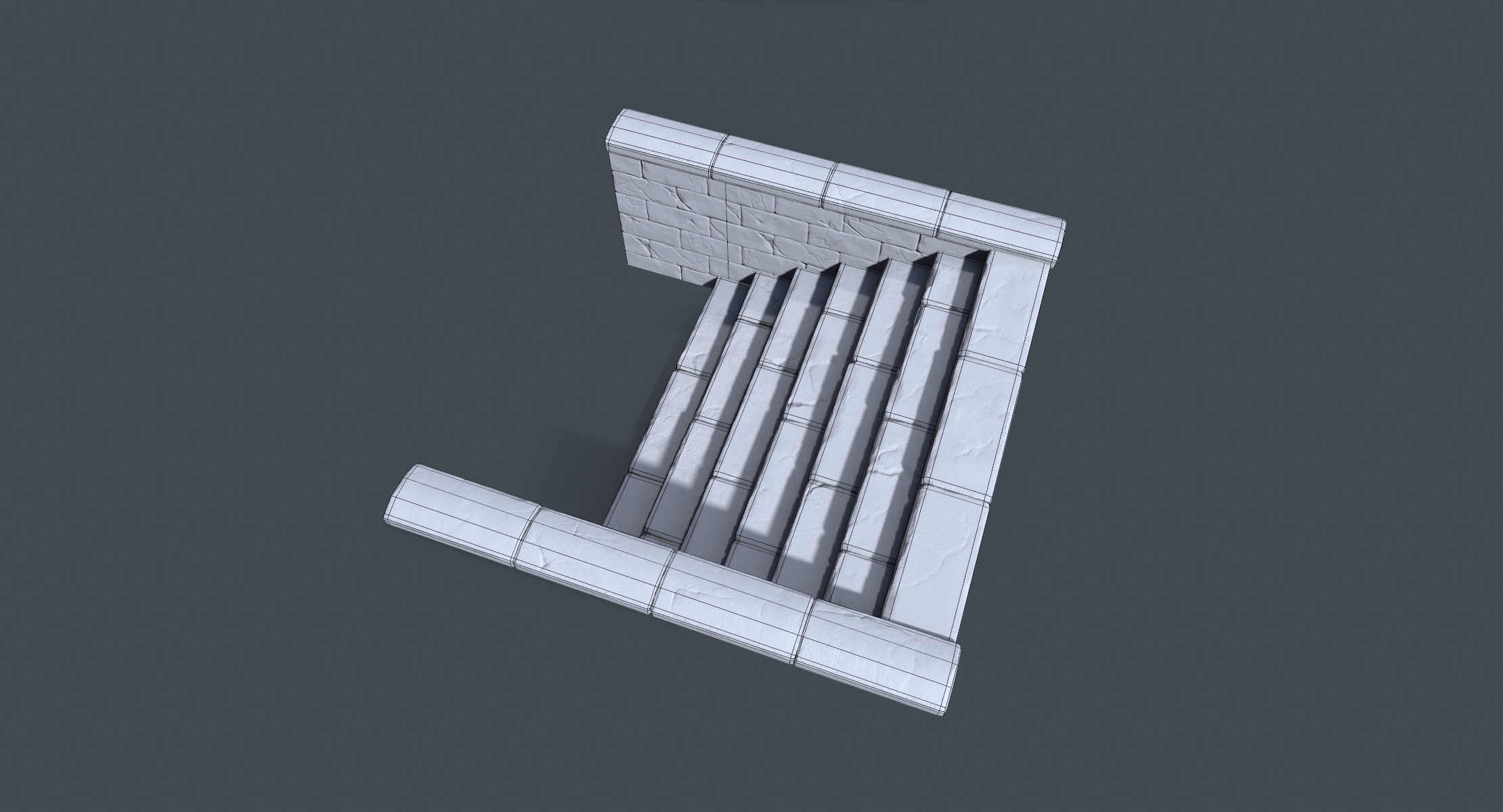 3D stone stairs stylized - TurboSquid 1449524