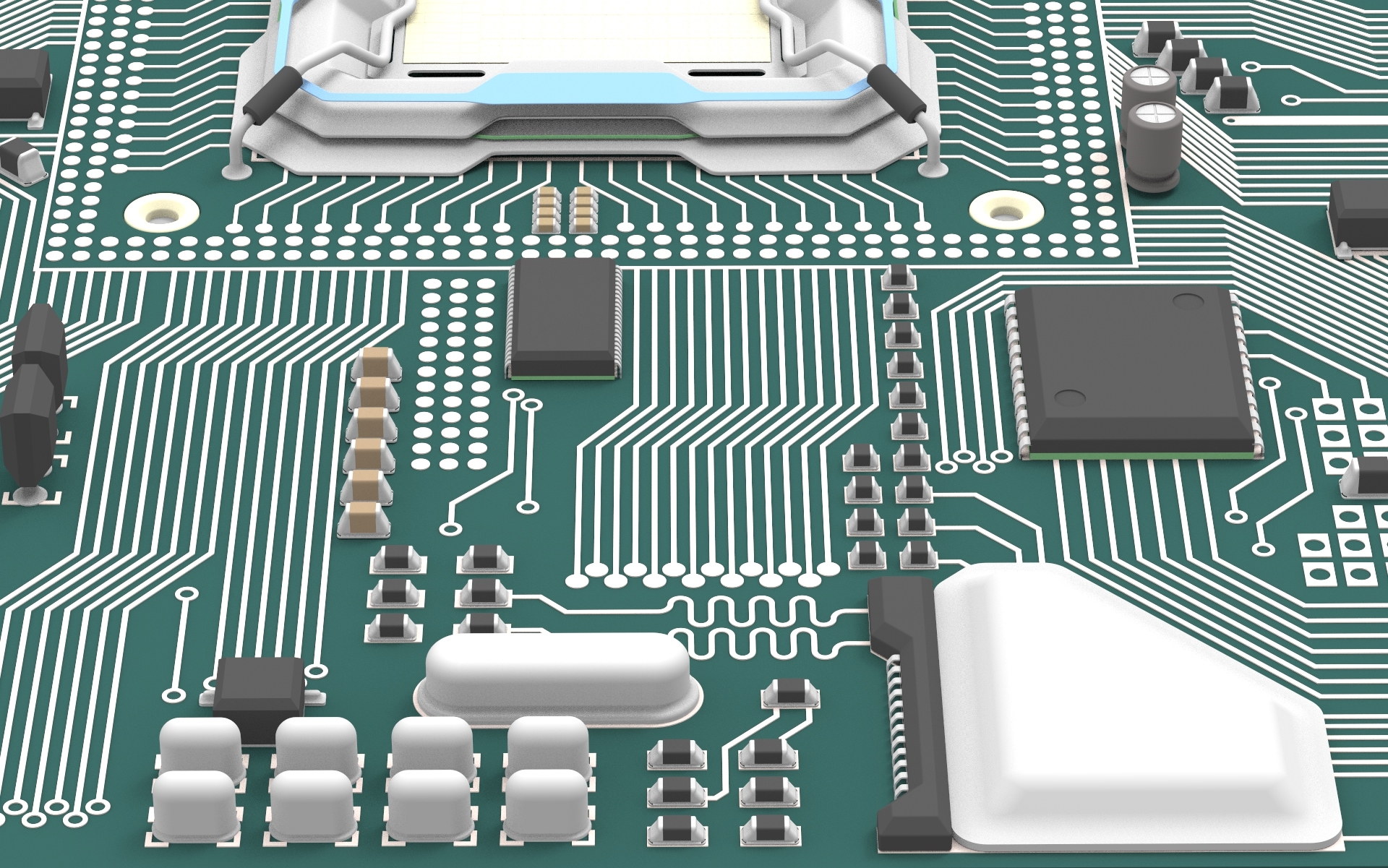 3D cpu motherboard model - TurboSquid 1449687