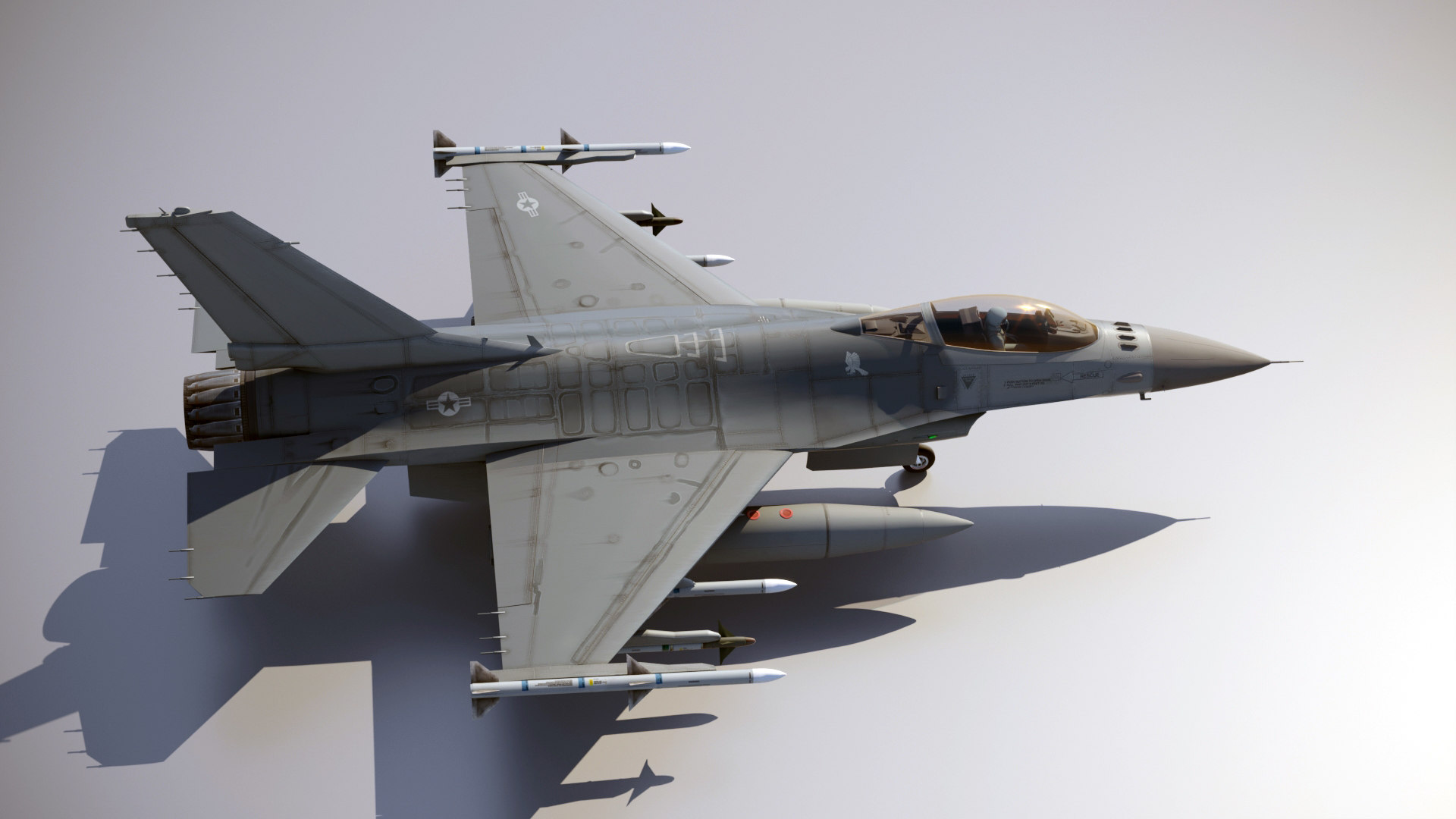 3D precise f-16 model - TurboSquid 1449767