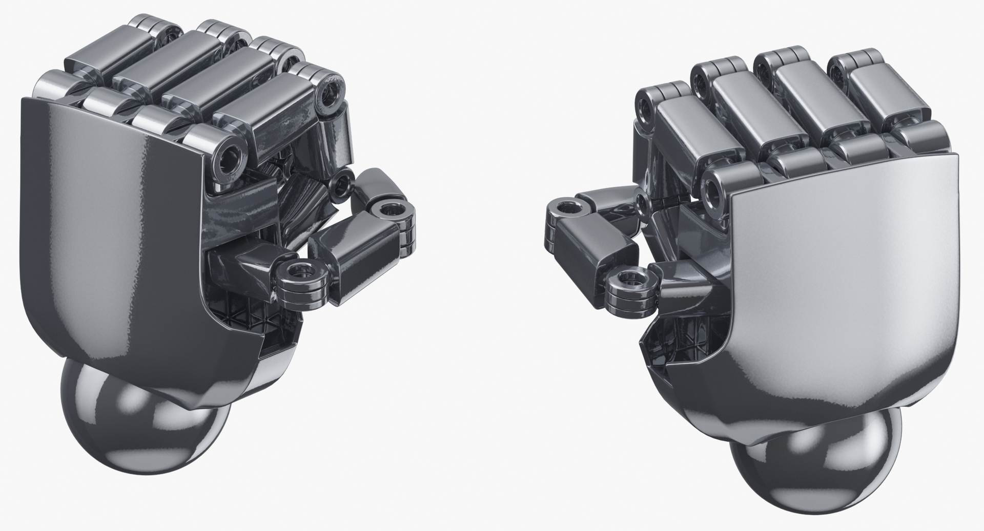 3D robot hands 01 fist model - TurboSquid 1445671